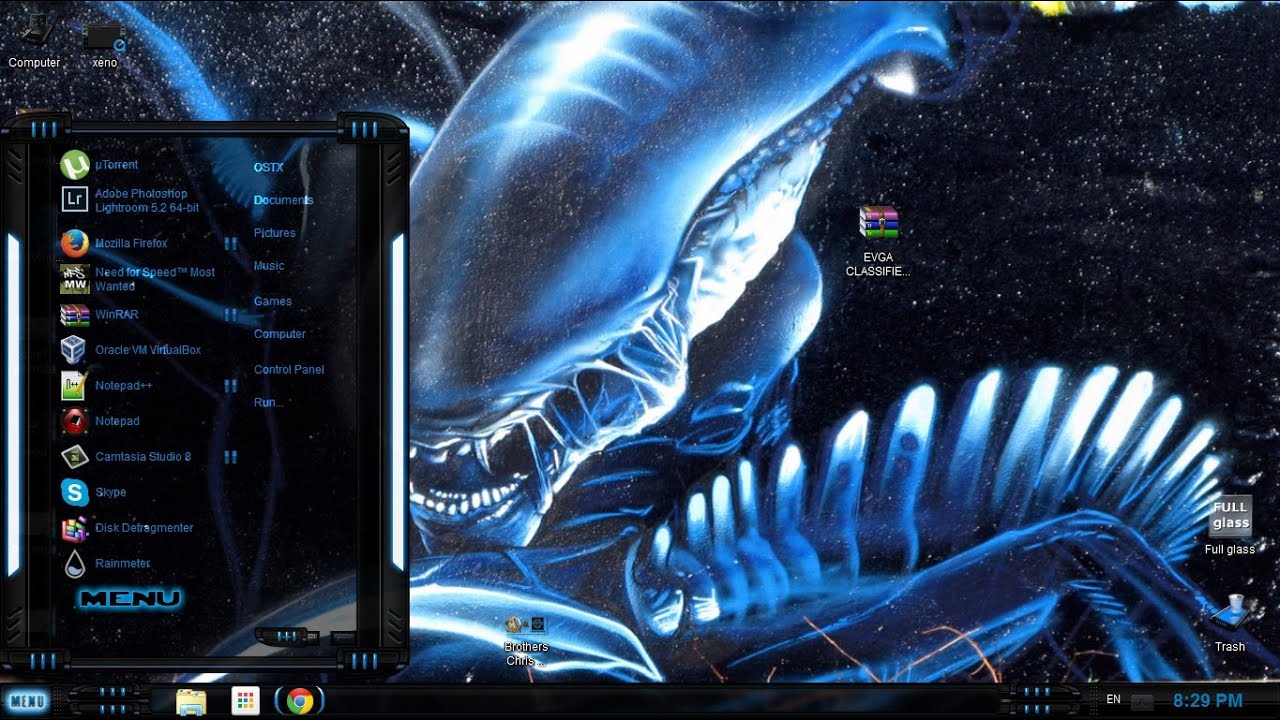 Must see XENOMORPH Windows 7 THEME - YouTube