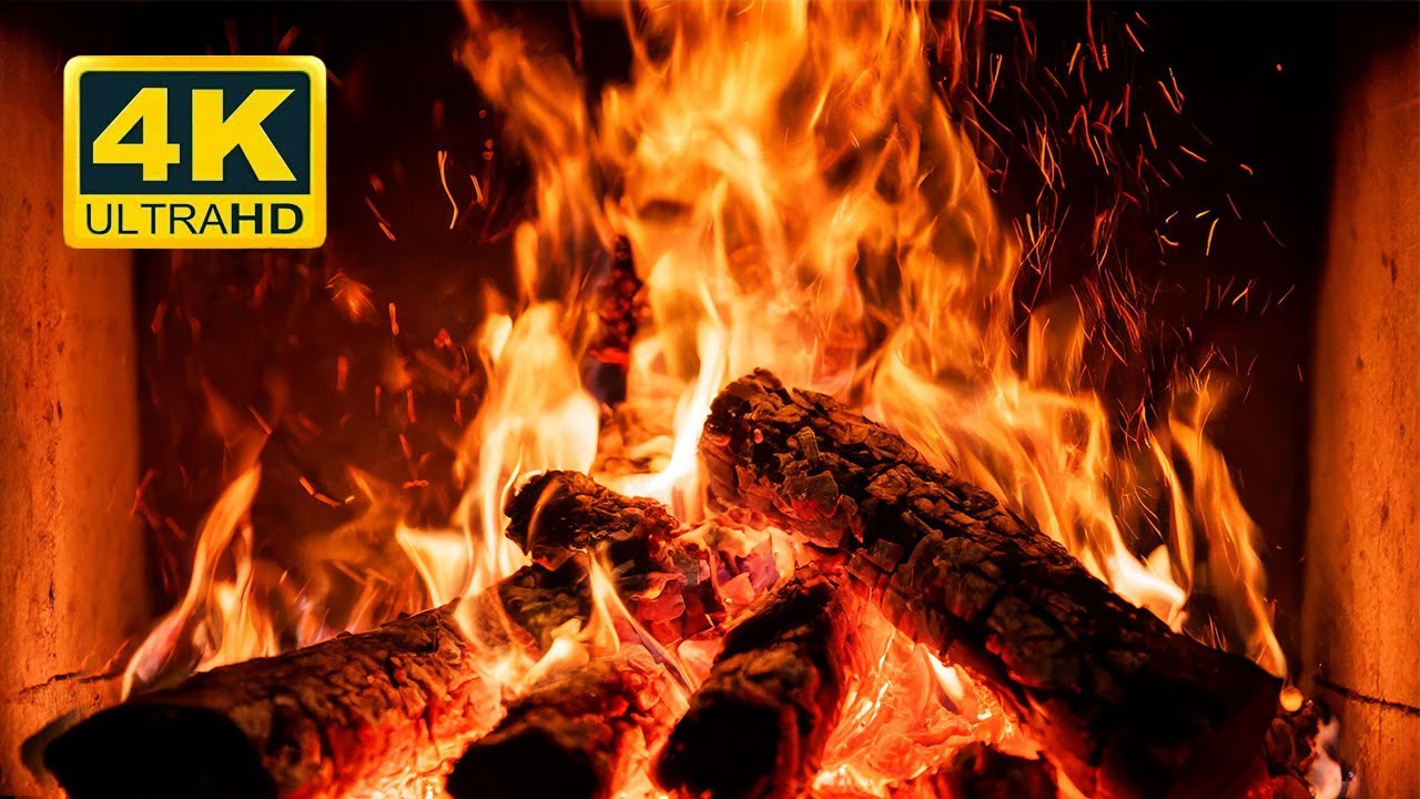 🔥 Relax by the Fire 4K (3 HOURS). Enjoy the Comfort of a Crackling Fire ...