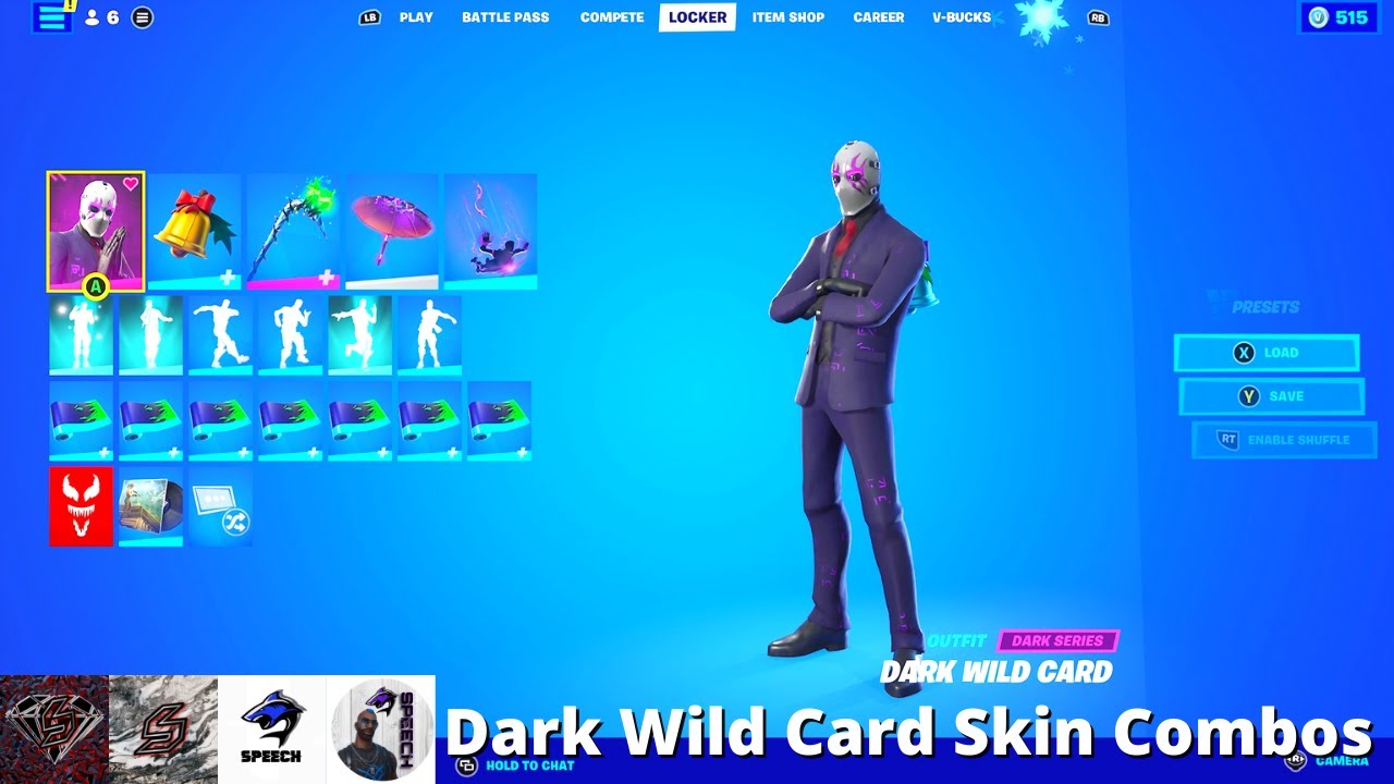 Dark Wild Card Skin Combos (Fortnite Battle Royale) - YouTube