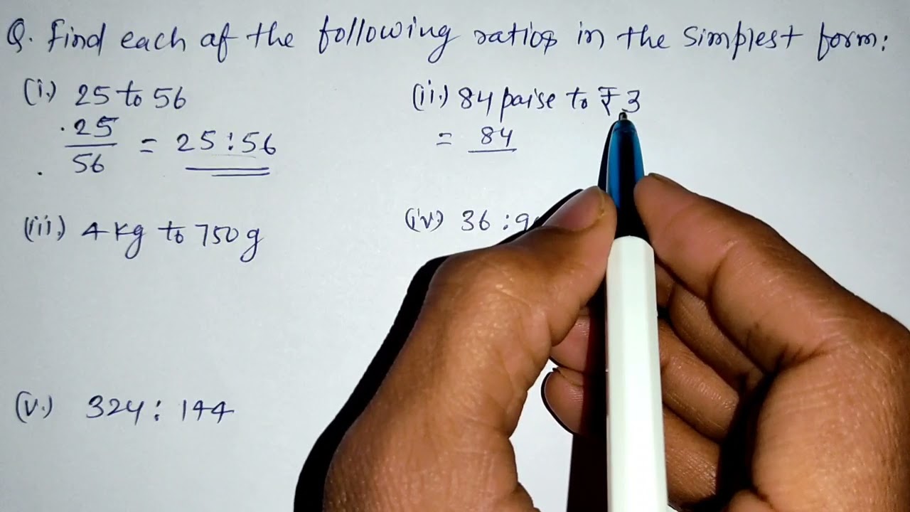 Find Each Of The Following Ratios In The Simplest Form Ratio In Find Each Of The Following Ratios In The Simplest Form Ratio In
