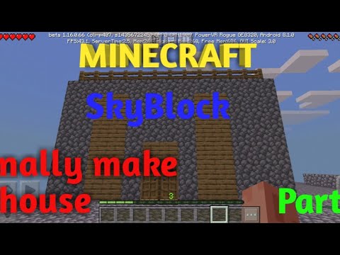 Finally I make a new house in Minecraft Skyblock (part 2) - YouTube