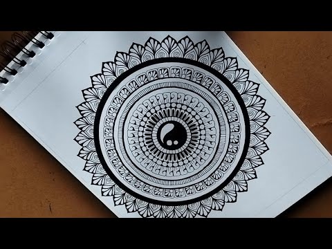 BIG MANDALA ART / EASY MANDALA ART FOR BEGINNERS / SIMPLE MANDALA ART ...