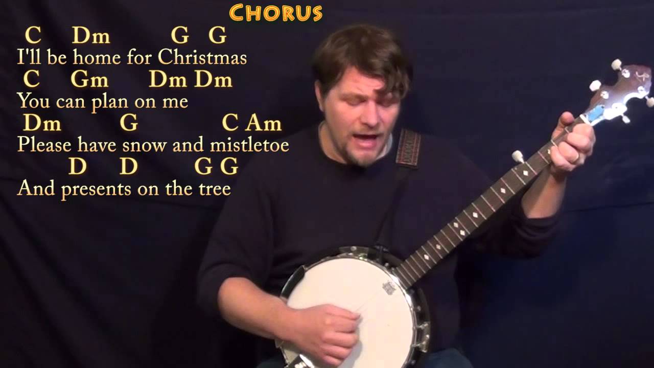 I'll Be Home for Christmas - Banjo Cover Lesson in C with Chords/Lyrics ...