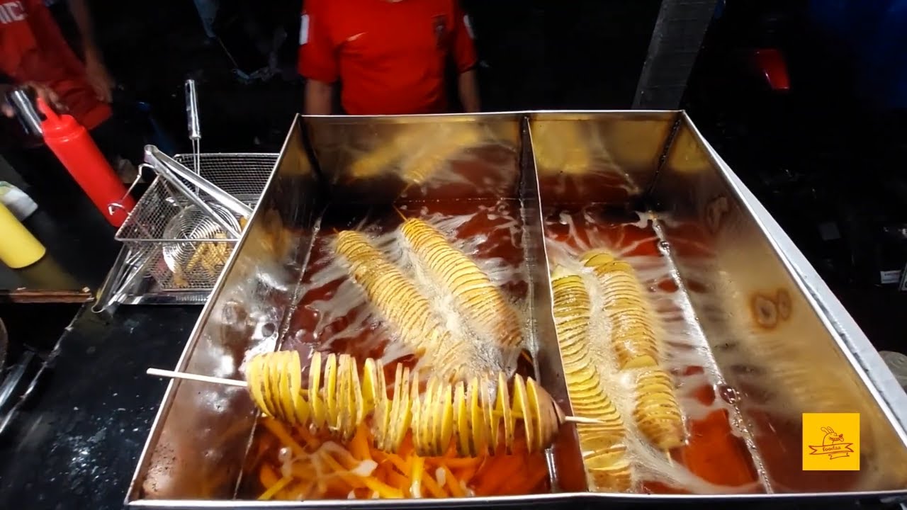 spiral fried potato | tornado fries | tornado potato recipe - YouTube