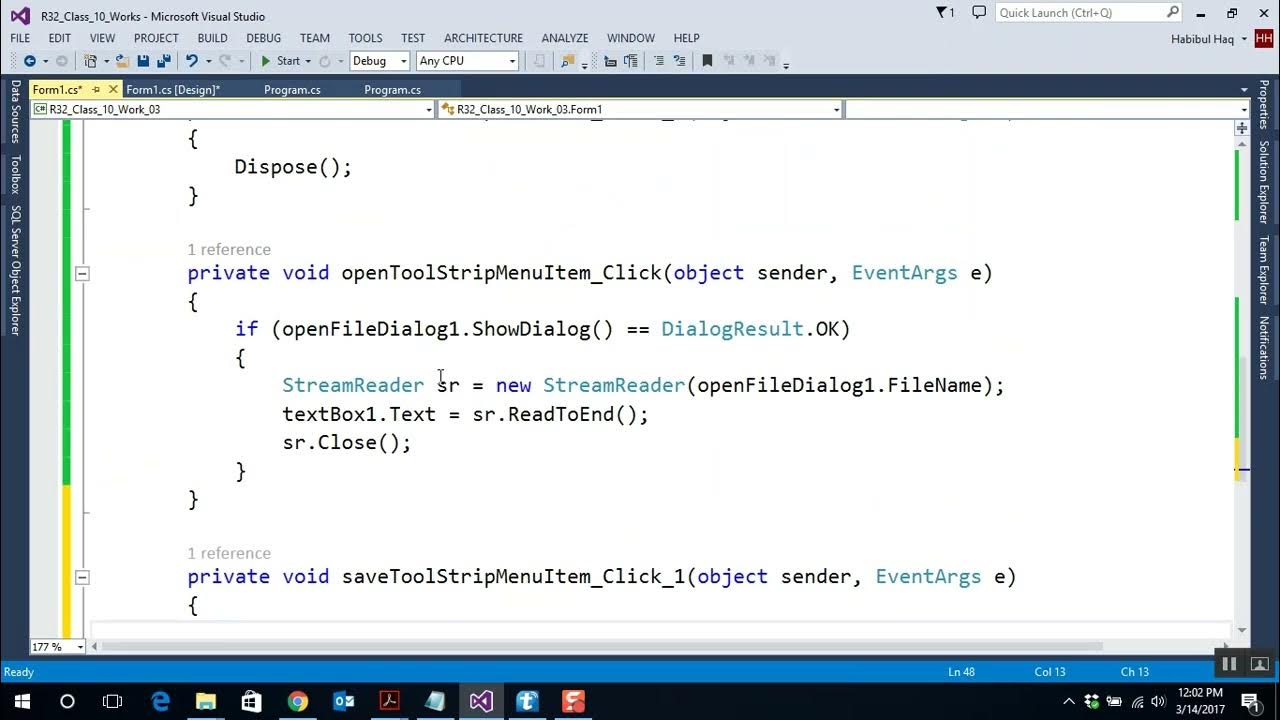 23. C# Bangla Tutorial Step by Step || Windows From || StreamReader || txt file create - YouTube