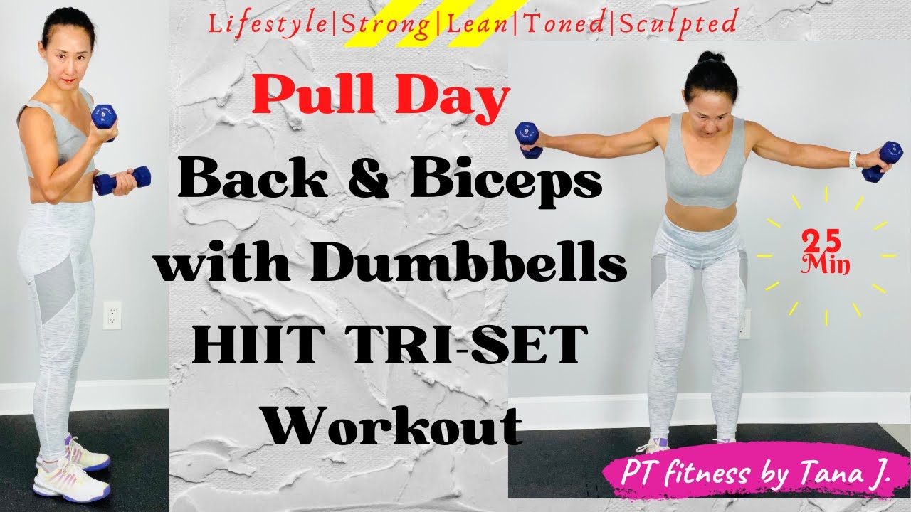 A Quick Upper Body Pull Day for Back & Biceps Strength with Dumbbells ...