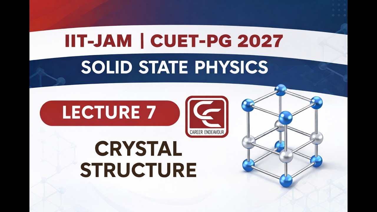 IIT-JAM | CUET-PG 2027 | SOLID STATE PHYSICS | CRYSTAL STRUCTURE ...