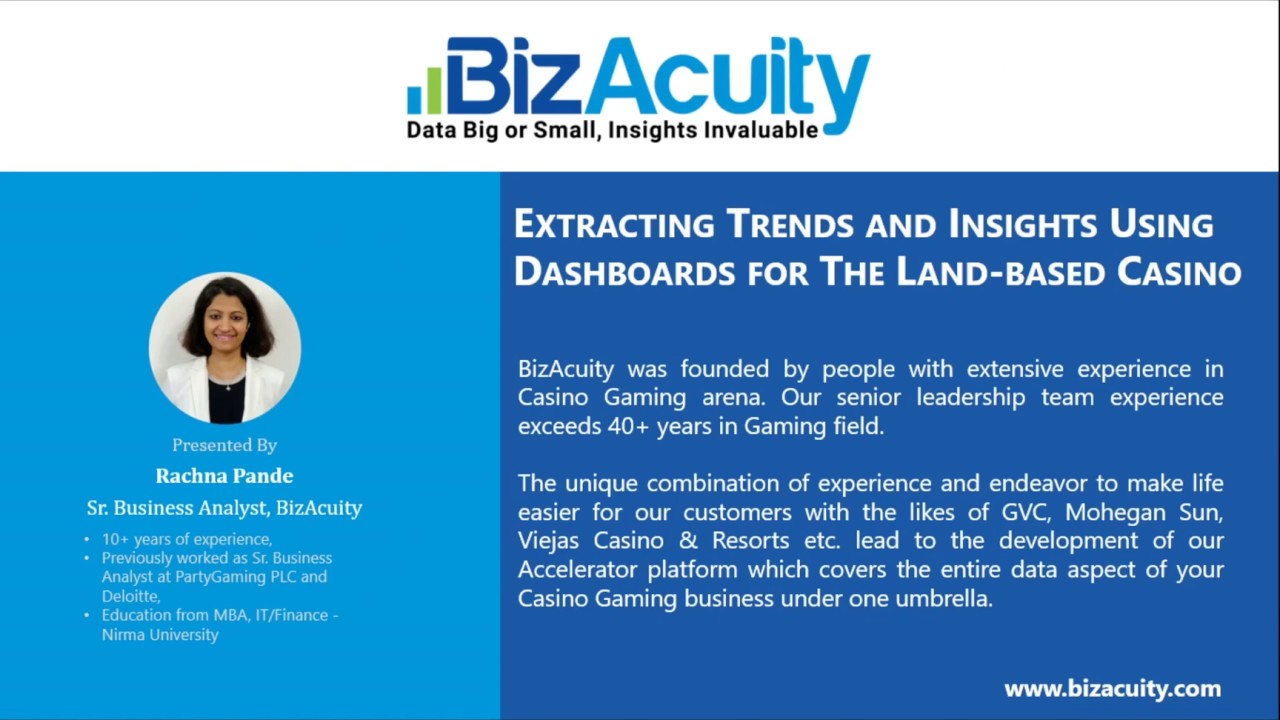 Webinar 2: Extracting Trends and Insights using Dashboards for the ...