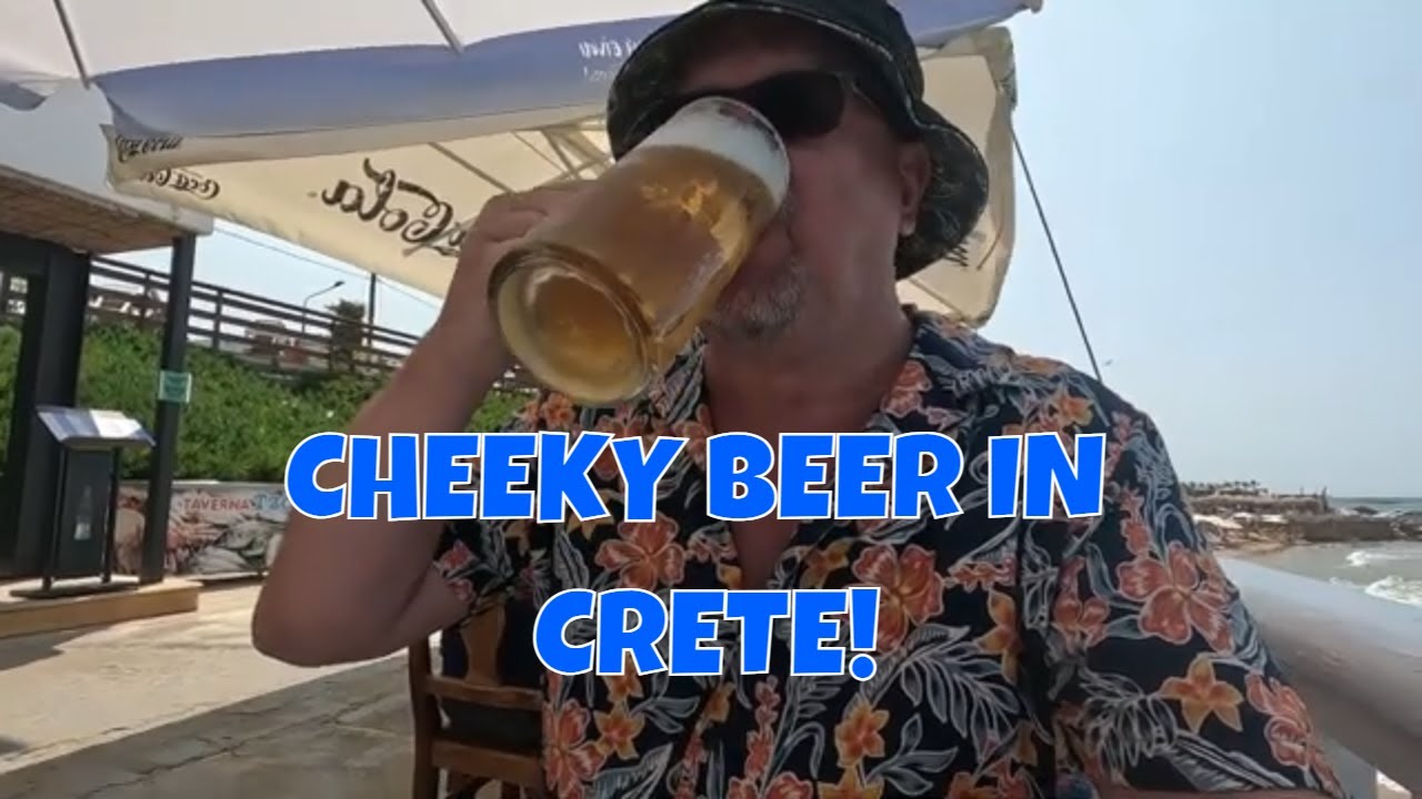 Large Beer In A Bar - A Holiday In Crete, Kokkini Hani, Heraklion ...