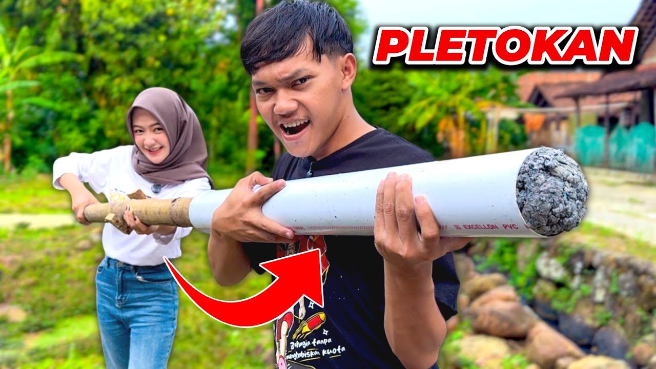 COBA BIKIN PLETOKAN TERBESAR !!! Permainan Tradisional dari bambu - YouTube