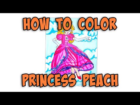 Coloring Princess Peach | How To | Coloring Pages for Kids | Monday Mandala