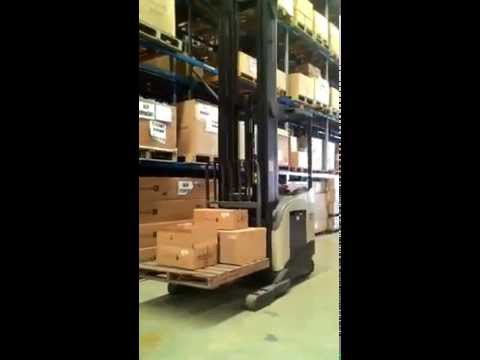 Straddle reach truck in PKT - YouTube