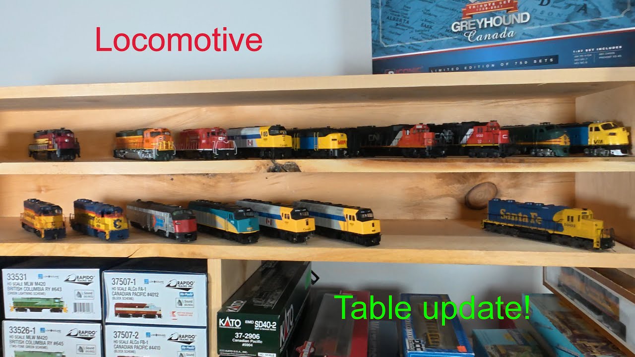 updating the locomotive storage area - and a close-up view of the town ...