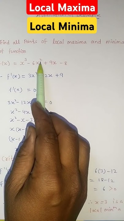 Find Local Maxima🔥🔥🔥 and Local Minima || Maths Class 12th ...
