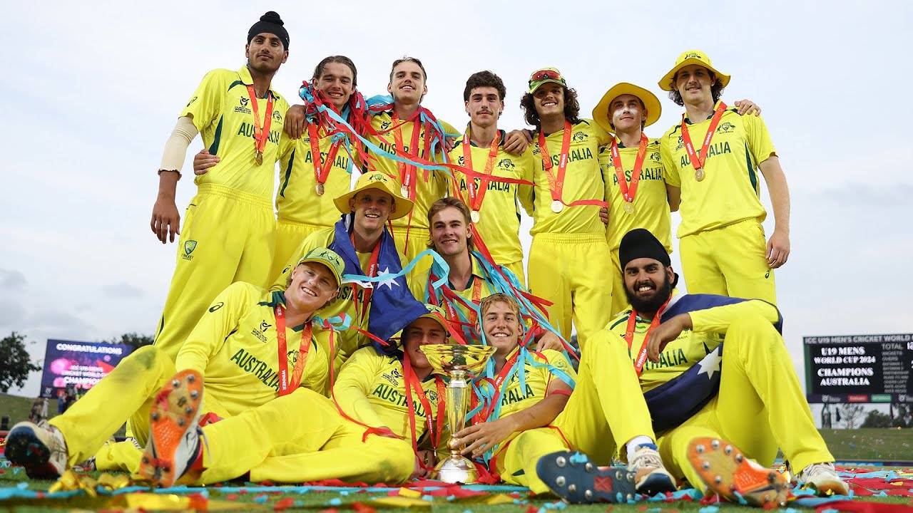 Australia lift the U19 World Cup trophy for the fourth time | U19 CWC ...