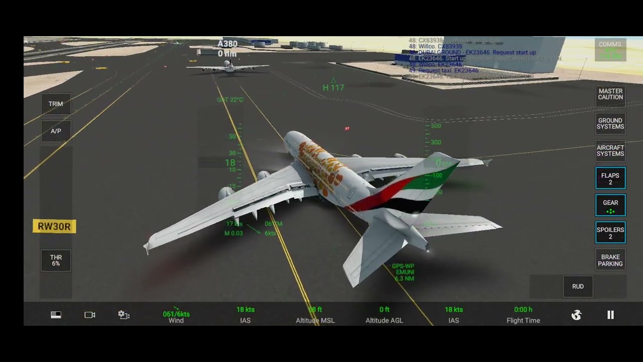 RFS-Real Flight Simulation Airbus A380-800 Full Takeoff. - YouTube