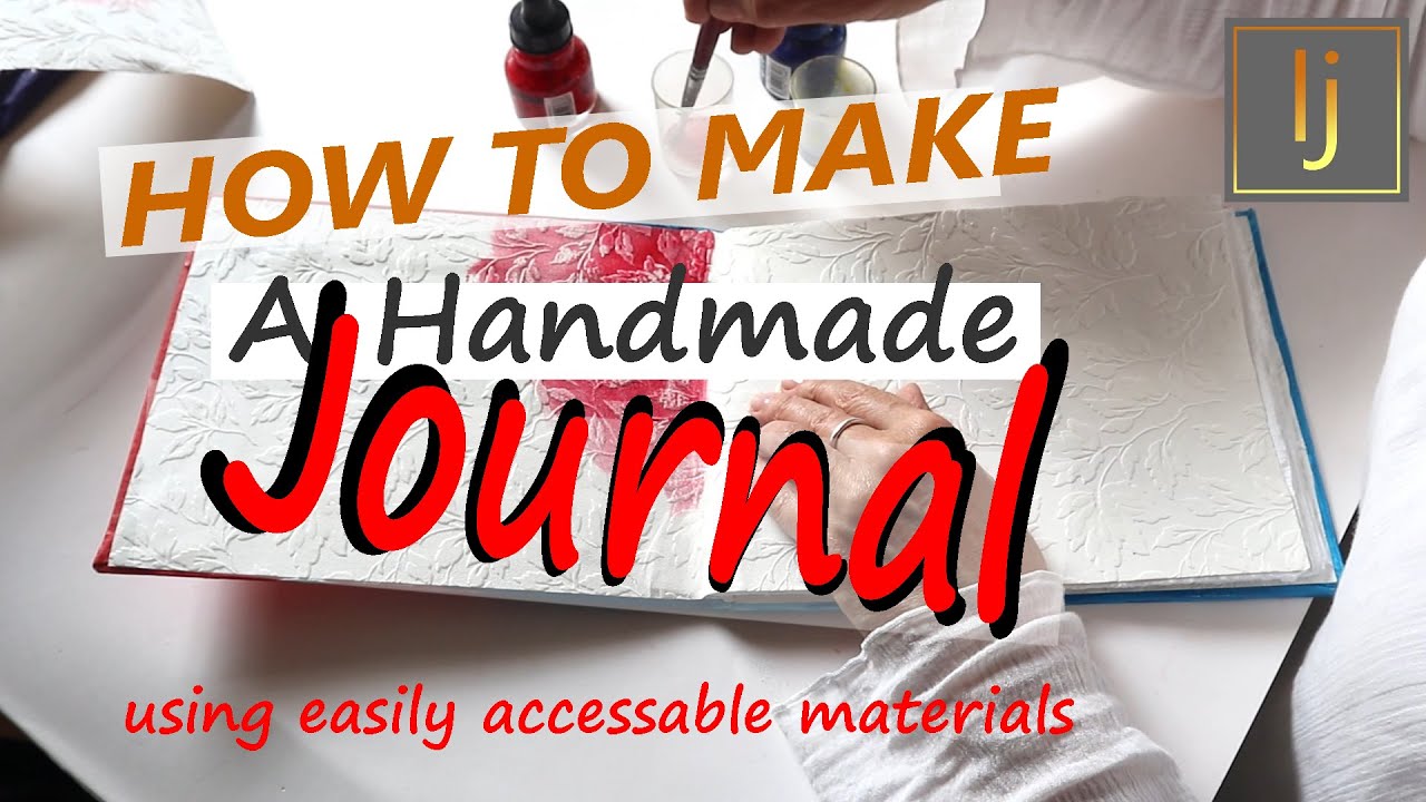How to make a handmade journal with materials from the household - YouTube