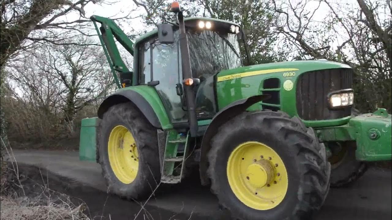 Hedge Cutting 2022 - John Deere 6930 & Spearhead Hedge Cutter - YouTube