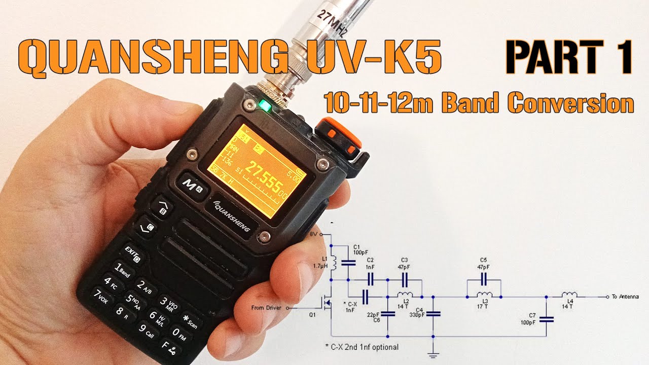 Quansheng UV-K5 10-11-12m band conversion PART 1/5 - YouTube