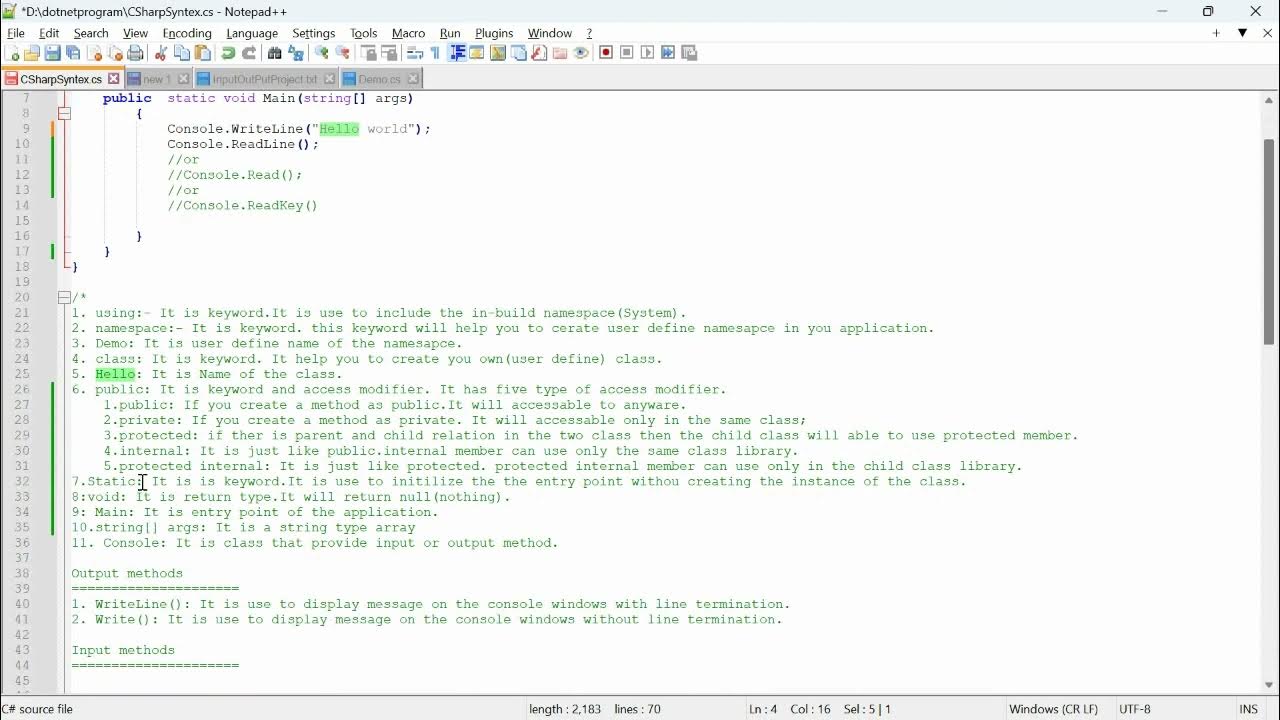 C# Simple Program Systex explanation - YouTube