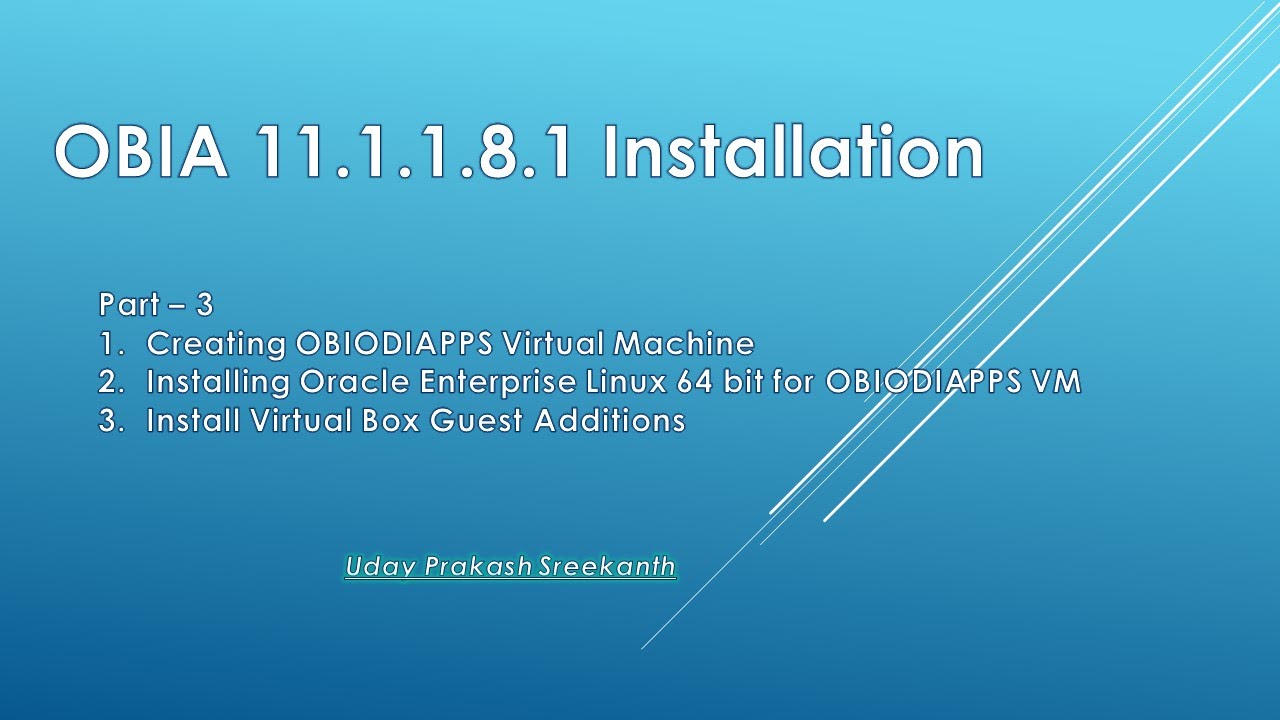 OBIA 11.1.1.8.1 Installation - Part 3 - Installing Oracle Enterprise ...