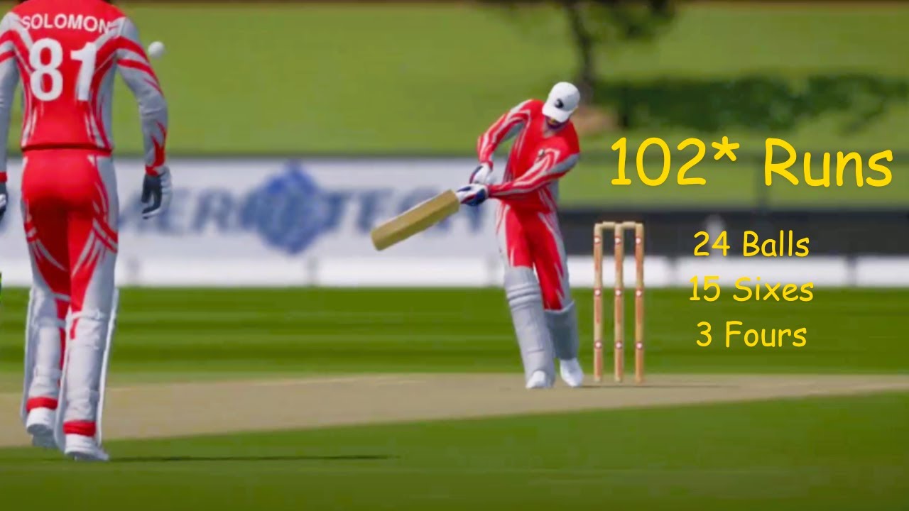 Fastest Century! 100 Runs in 24 Balls with 15 Sixes! 🏏🔥 #Cricket24 ...