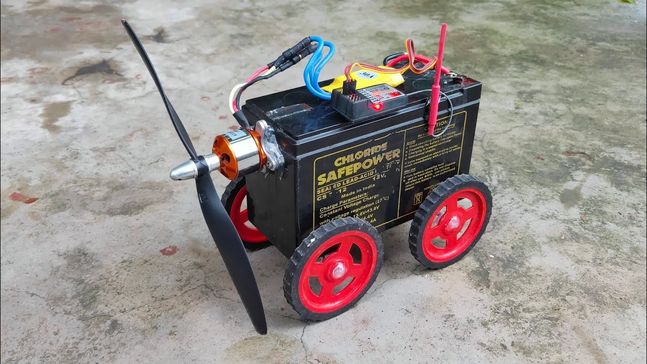 How to make 12 volt Dc moter Monster car - YouTube