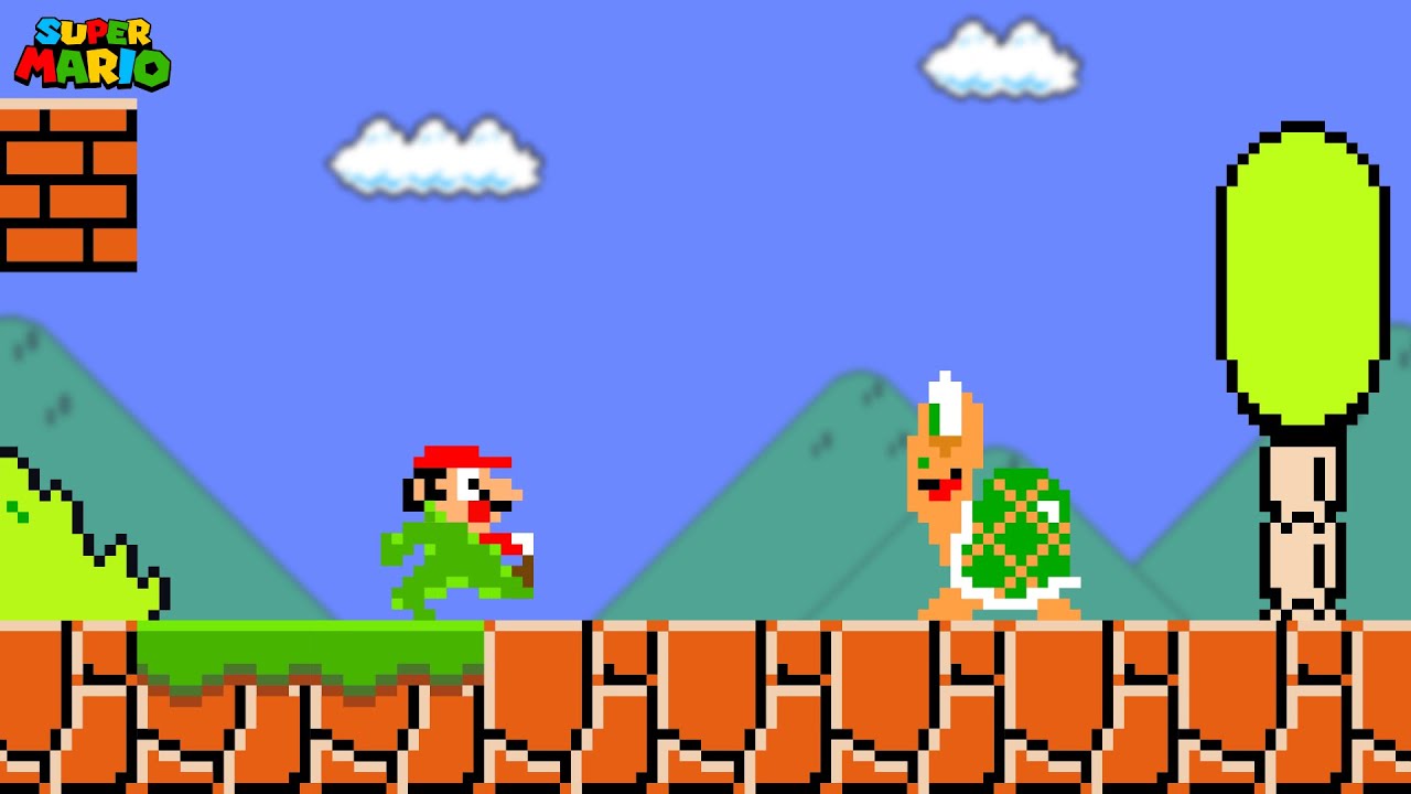 Super Mario Bros., but If Mario Touches the Color GREEN, Mario Dies ...