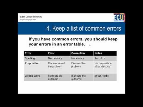English Writing Workshop - Editing and Proofreading Skills - YouTube