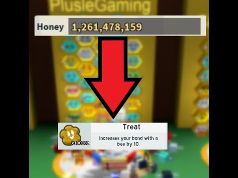 feeding 100k treats to my bees in bee swarm simulator roblox - YouTube
