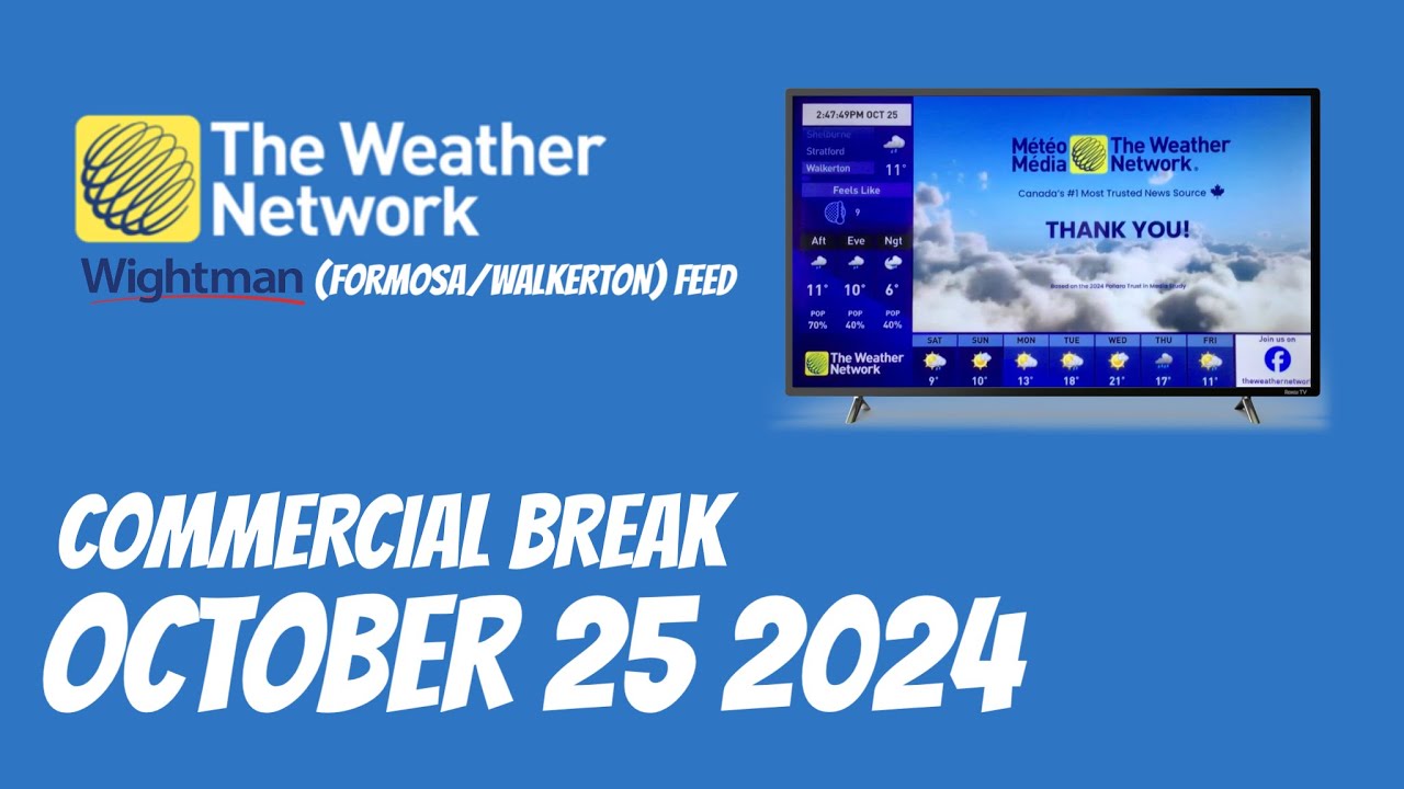 The Weather Network (Canada) (Wightman TV feed) Continuity & Adverts ...