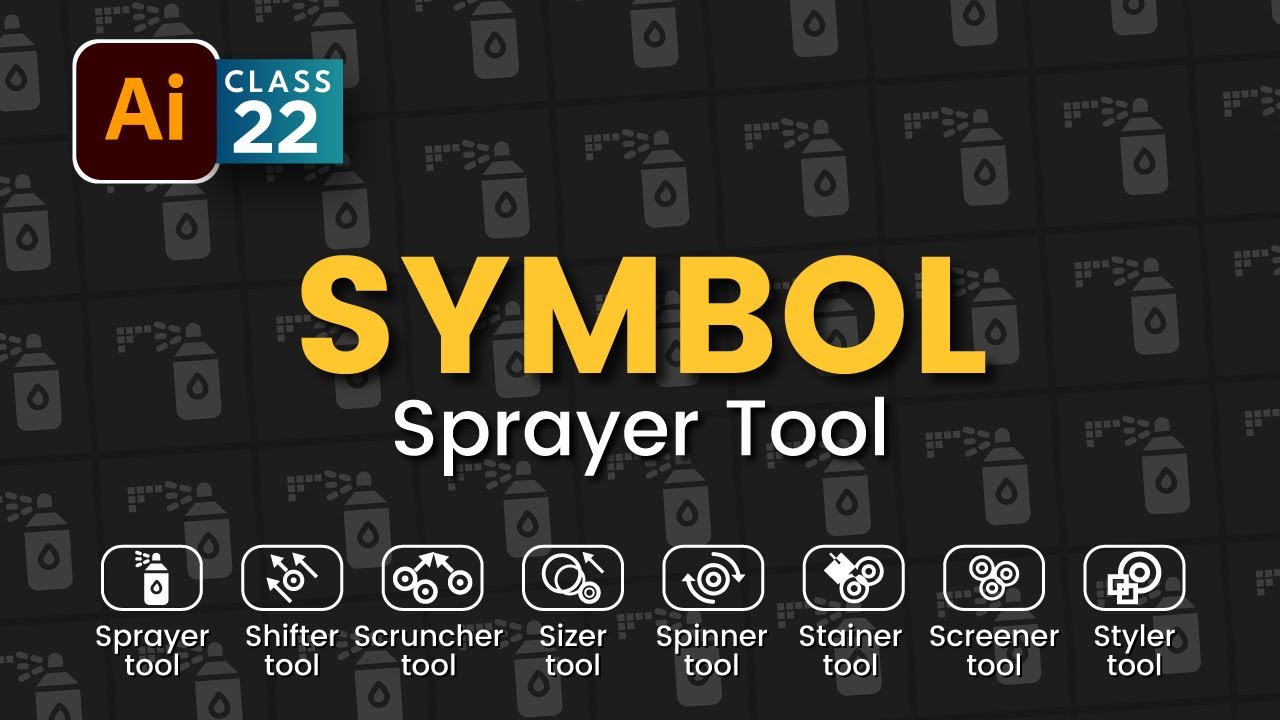 Symbol Sprayer tool in Adobe Illustrator training - Class 22 - YouTube