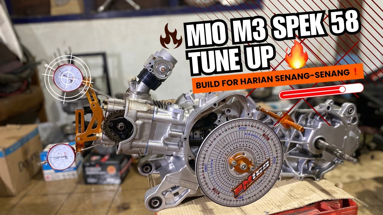 ENGINE ON ️BORE UP MIO M3 SPEK 58 KLEP 27/23 TB MXKING DOWNDRAFT | MIO ...