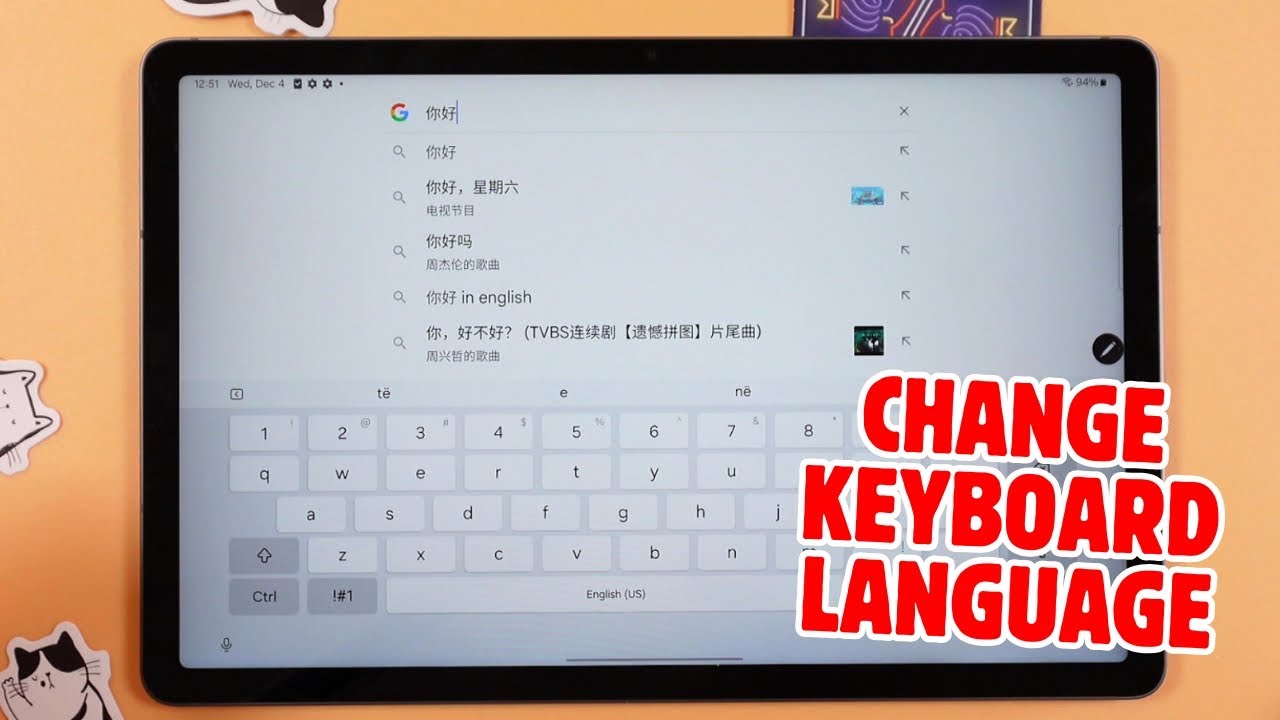 How to Change Keyboard Languages on Samsung Galaxy Tab S9 FE - YouTube
