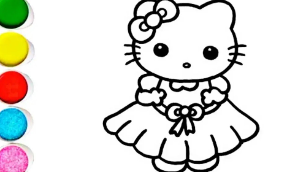 Hello Kitty Drawing, Coloring, Painting for Kids and Toddlers |256 ...