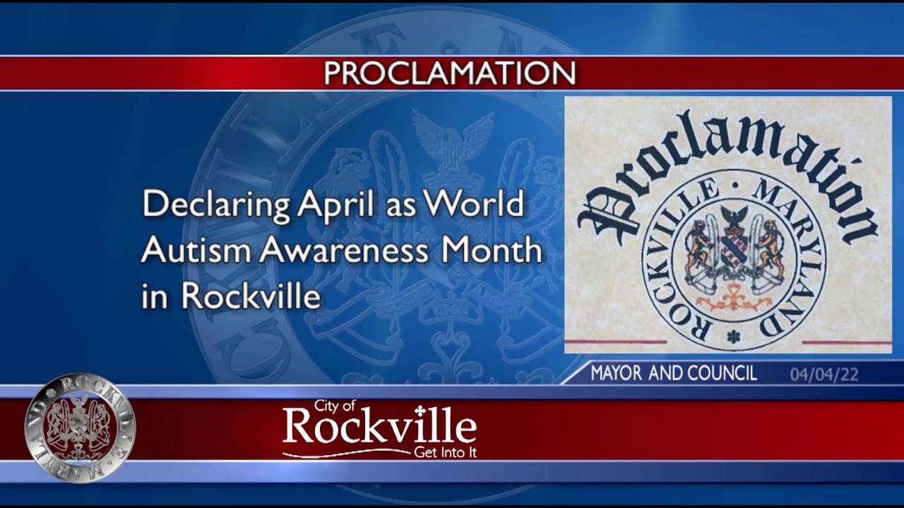 World Autism Awareness Month Proclamation - YouTube