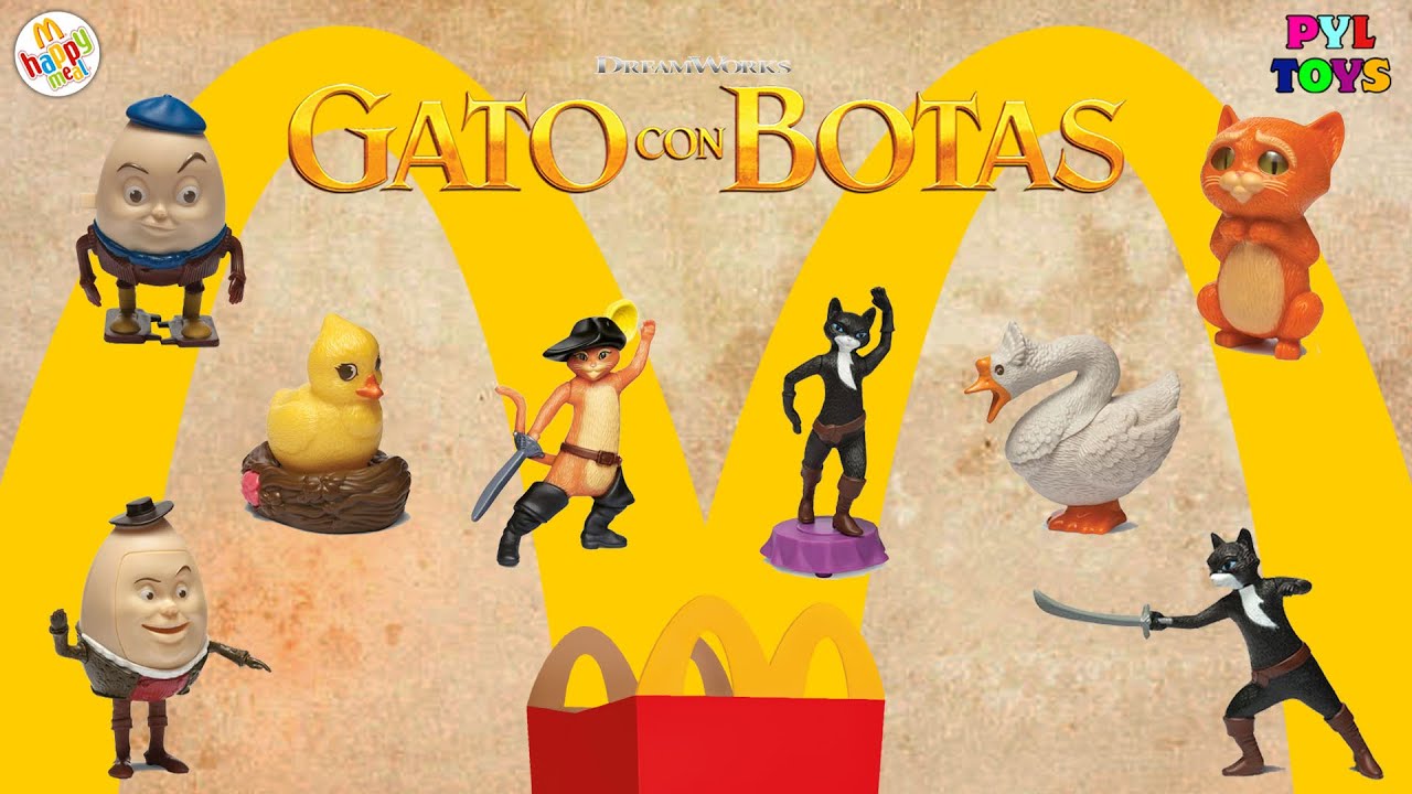 McDonalds Colección Completa Happy Meal Gato Con Botas 2011 - YouTube