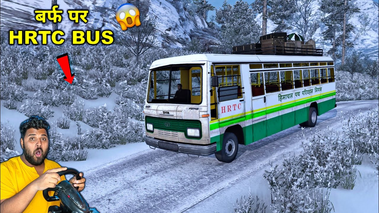 I AM GOING TO DRIVE HRTC BUS IN SNOW - EURO TRUCK SIMULATOR 2 BUS MOD ...