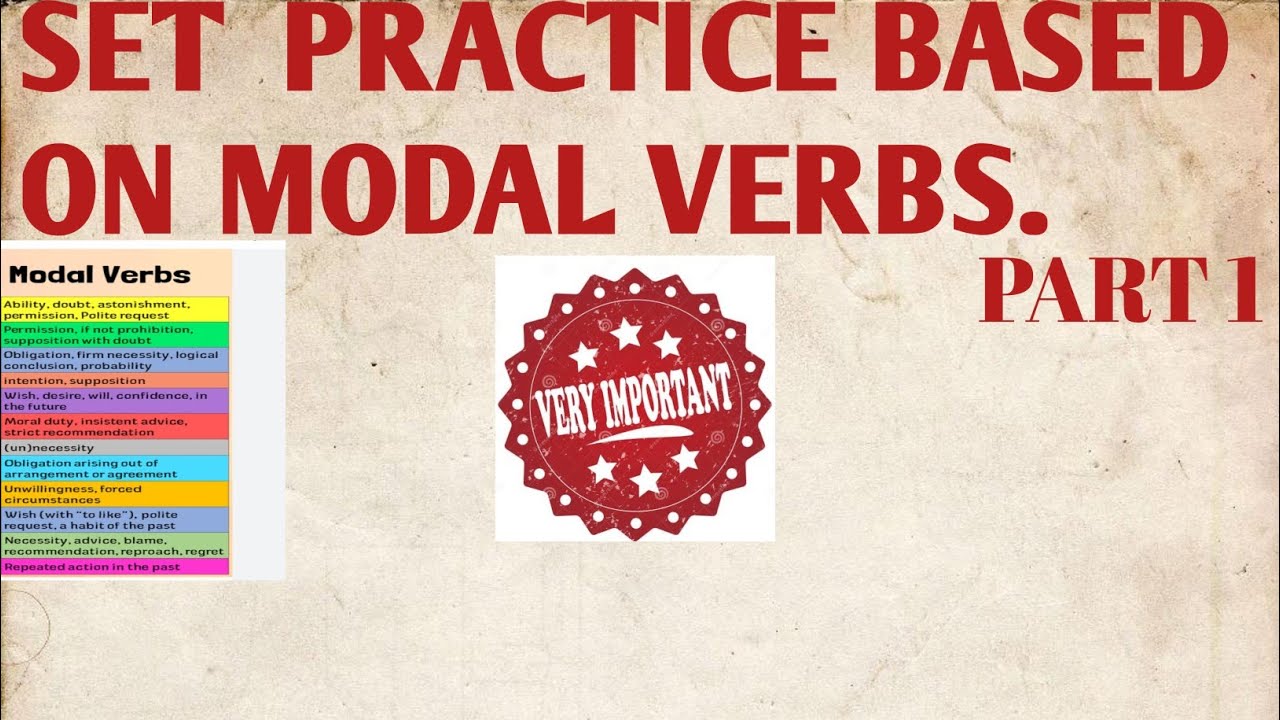SET PRACTICE BASED ON MODAL VERBS. PART 1.@RPTENGLISHCLASSES #english # ...