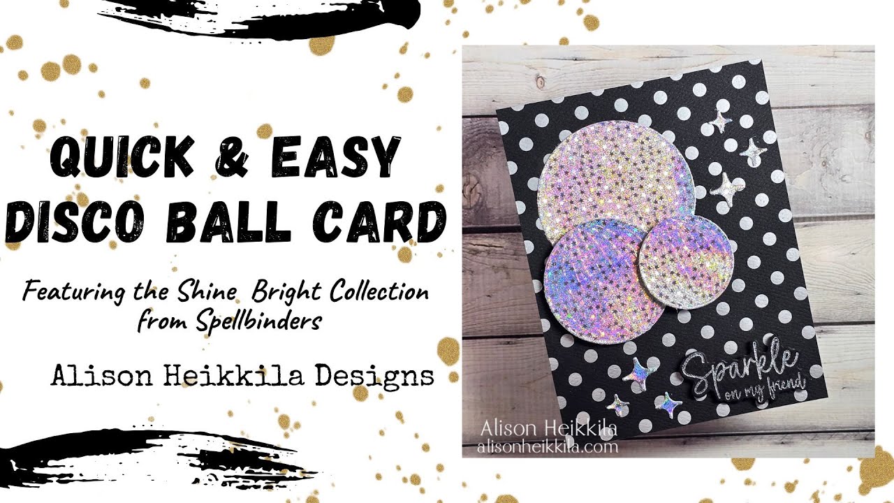 Quick & Easy Disco Ball Card - YouTube