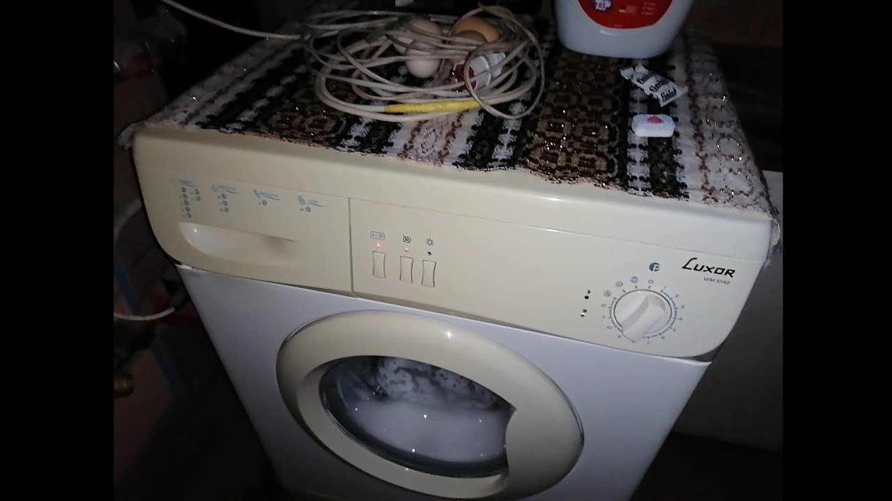 Luxor washing machine Cotton 90°C drum clean - YouTube