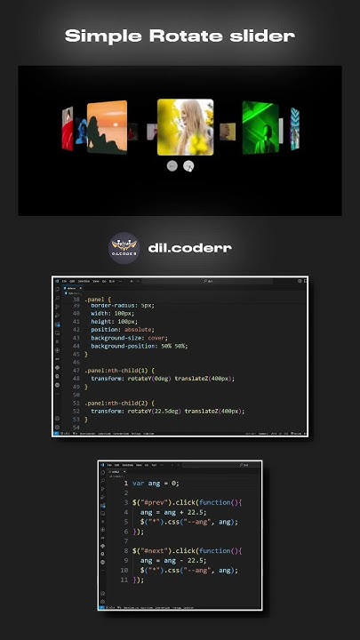 Rotate Slider Using Js Coding Programming Code Vscode Html Webdeveloper Codinglife