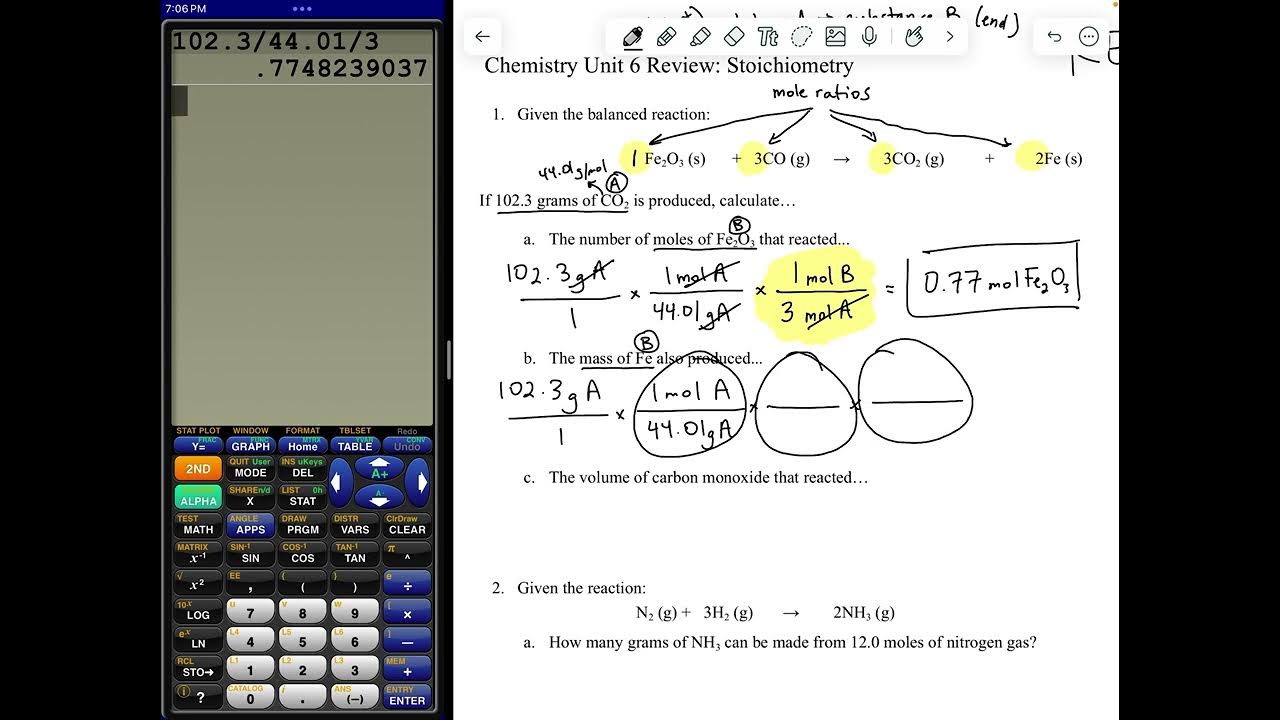 Stoich Review Guide KEY - YouTube