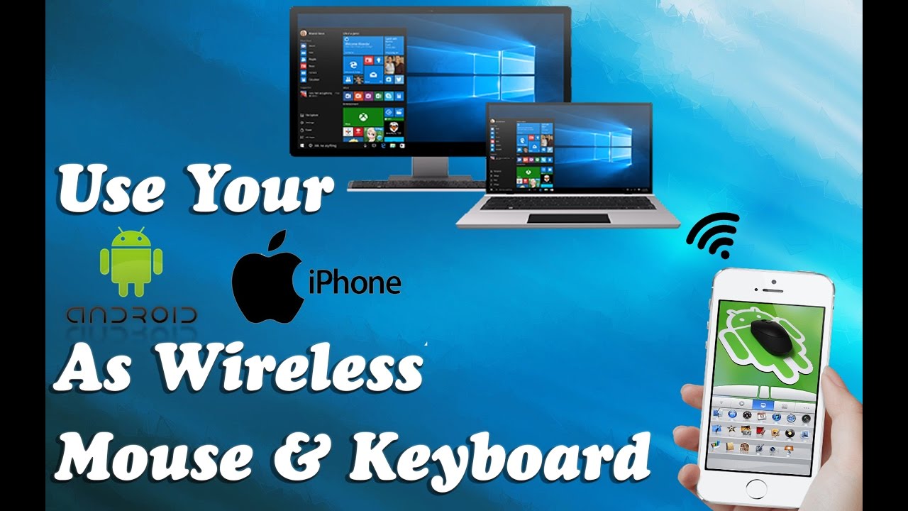 Android or iPhone as Wireless Mouse, Touchpad and Keyboard - YouTube
