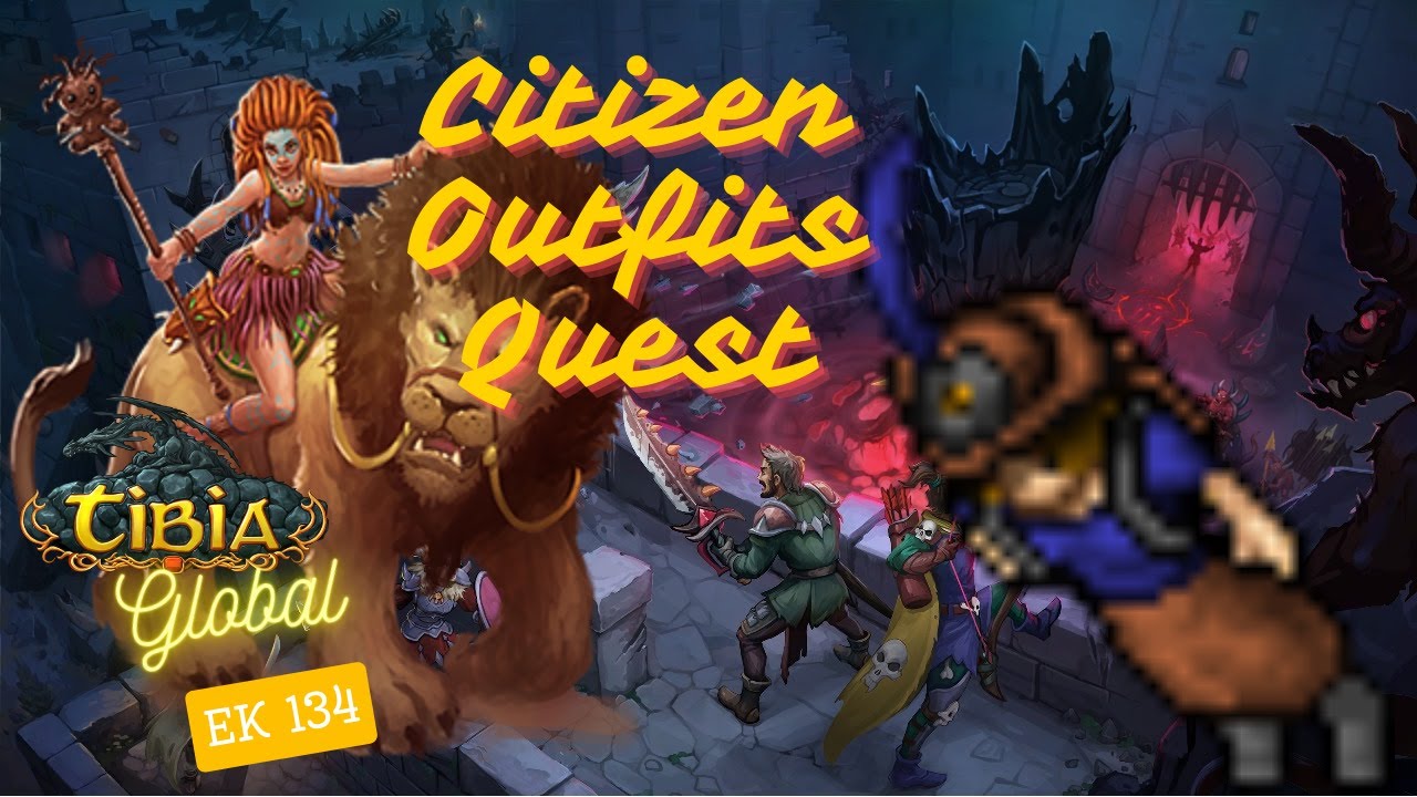 Citizen Outfits Quest ADDON #live #tibia EK 134 (COLLABRA) GLOBAL - YouTube