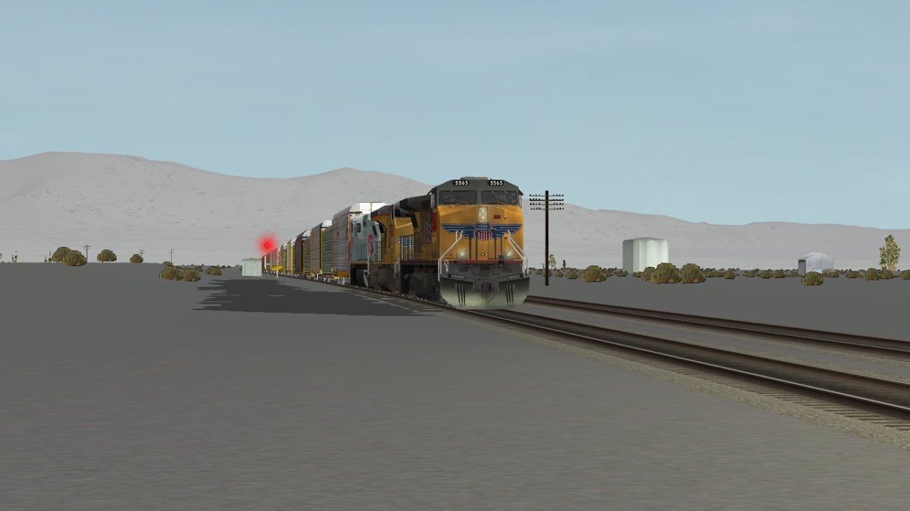 ORTS: UP C44ACCTE #5565 SB AMJWC-01 With A KCSM Unit At Mojave, CA ...