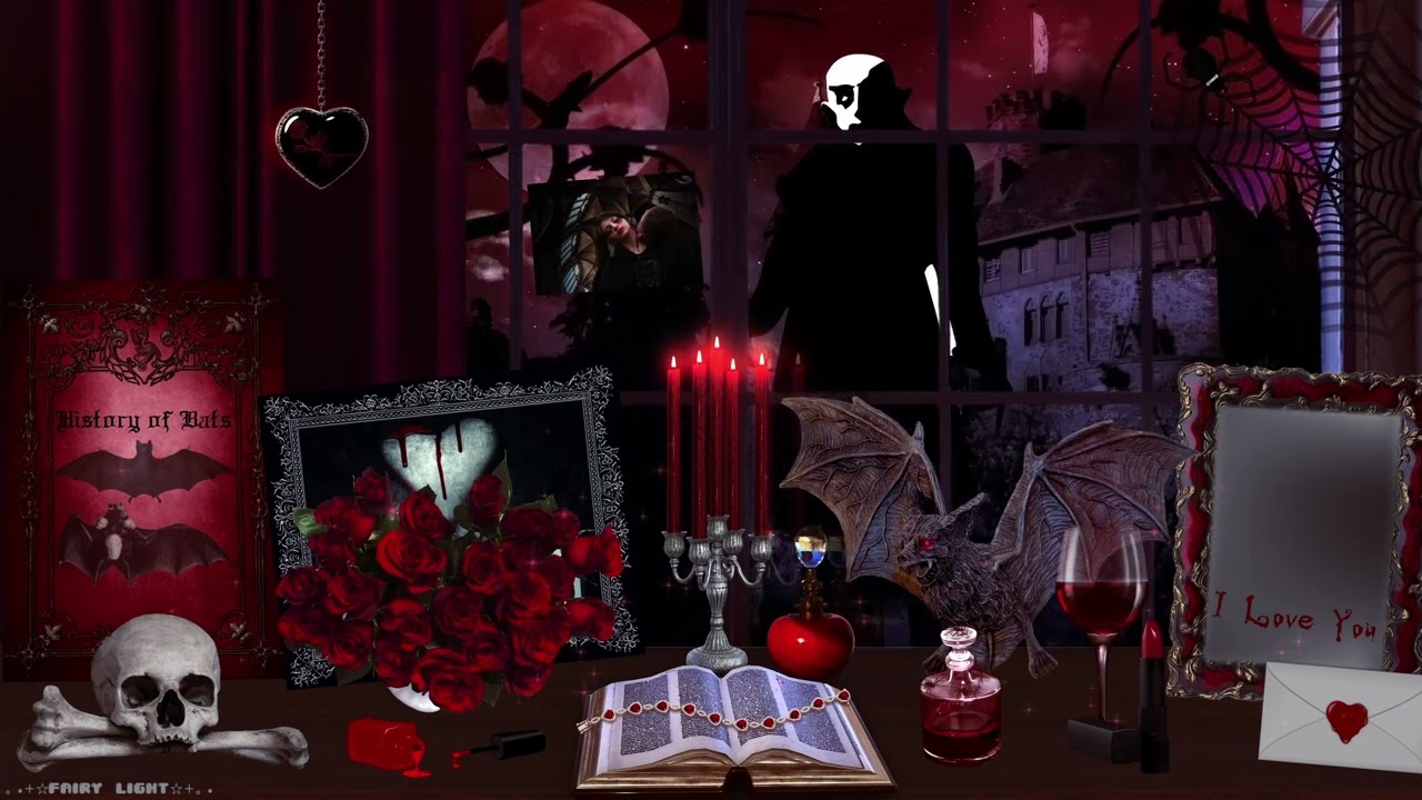 "SHE IS IN LOVE WITH A VAMPIRE" AMBIENCE★GOTHIC ROMANCE, BLOOD MOON ...