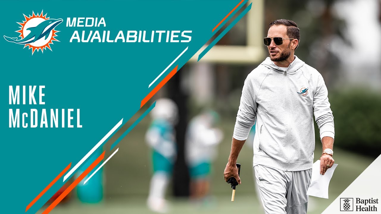 HEAD COACH MIKE MCDANIEL MEETS WITH THE MEDIA | MIAMI DOLPHINS - YouTube