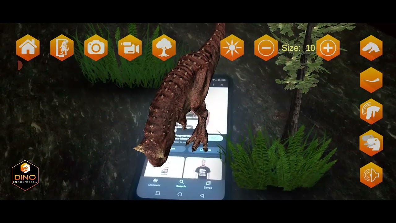 dino encounters Augmented reality - YouTube