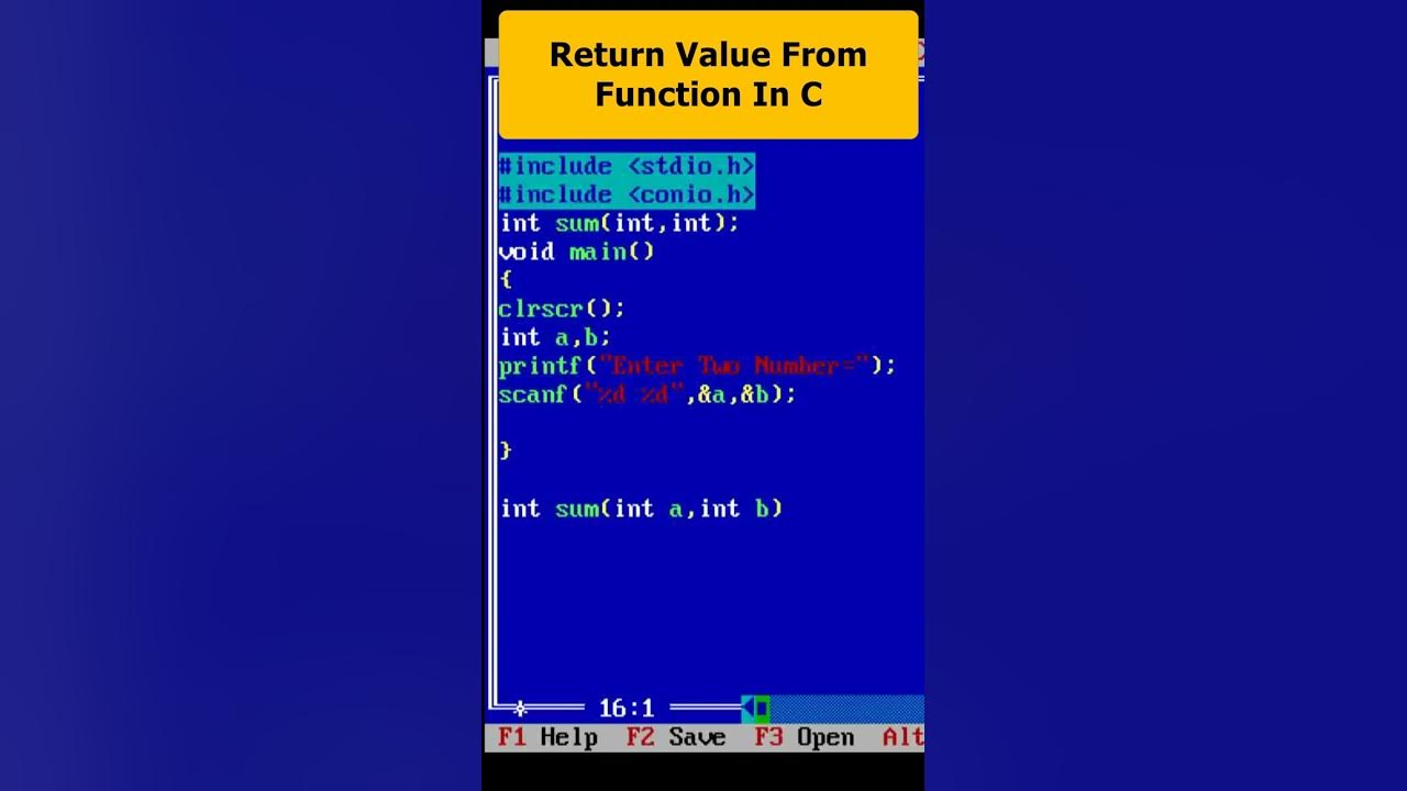 Return Statement In C Part 87 | C Programming #cprogramming #ytshorts #shorts #youtubeshorts ...